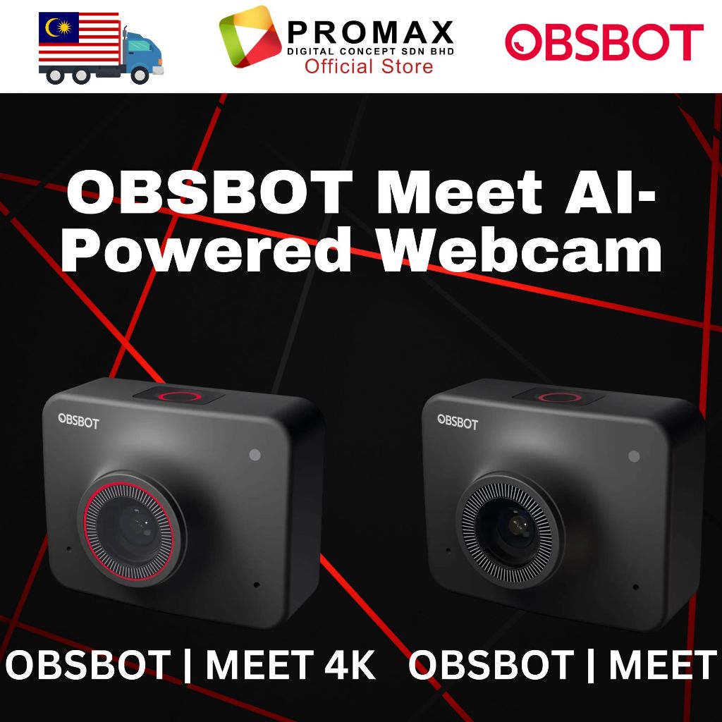 OBSBOT Meet AI-Powered Webcam with Auto Focus and Auto Framing | Shopee ...