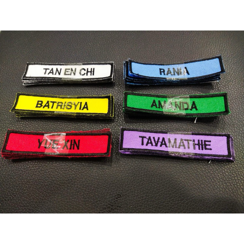 NAME TAG SULAM PELAJAR SEKOLAH PELBAGAI WARNA | Shopee Malaysia