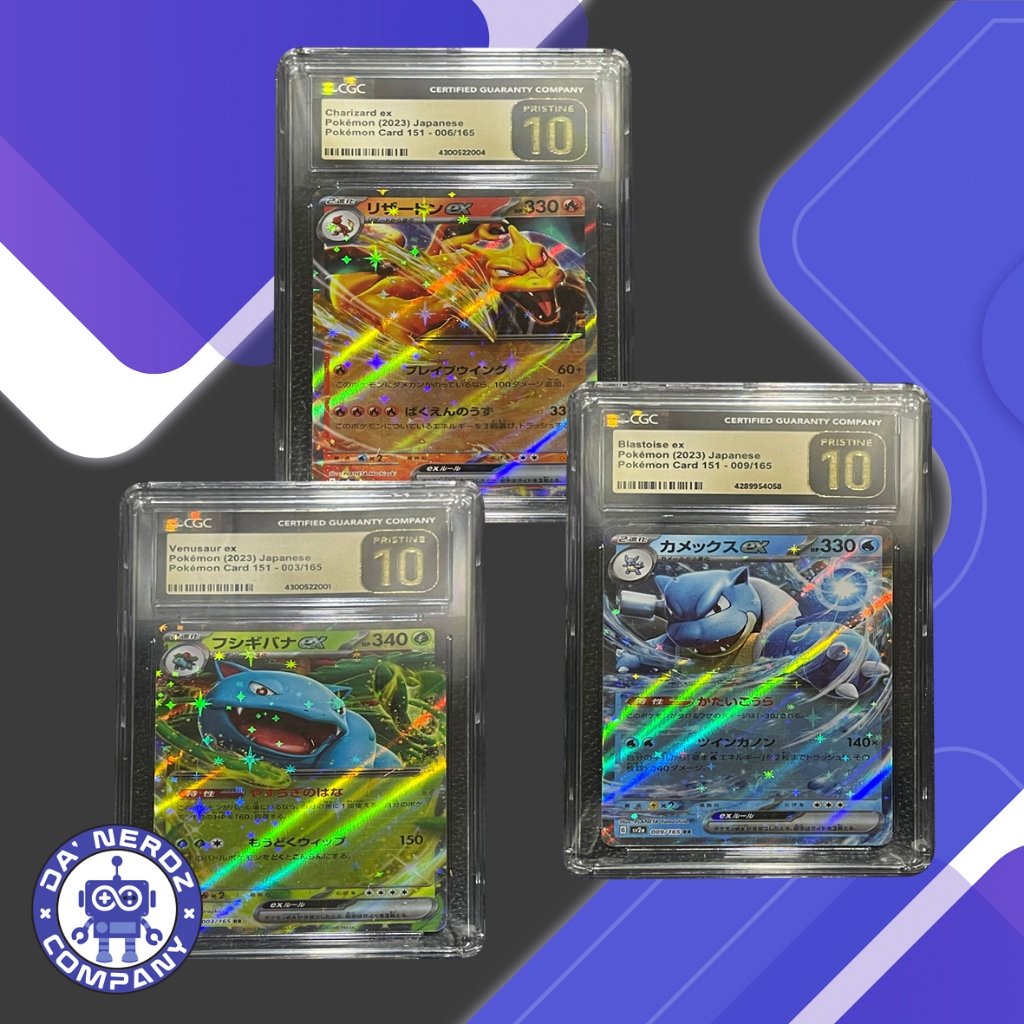 Pokemon 2023 Japanese Venusaur ex Charizard ex Blastoise ex CGC Slab ...
