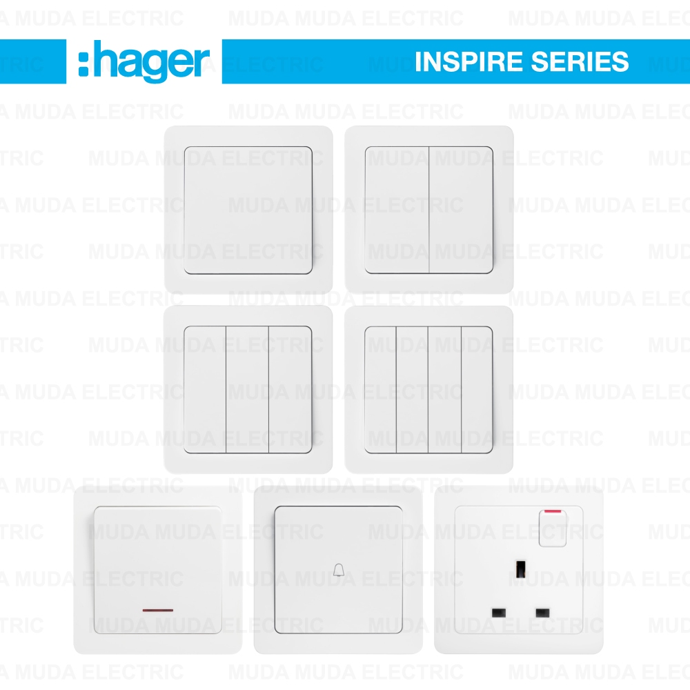Hager INSPIRE Series Switch Socket (Sirim Approved) 13A Switched Socket ...