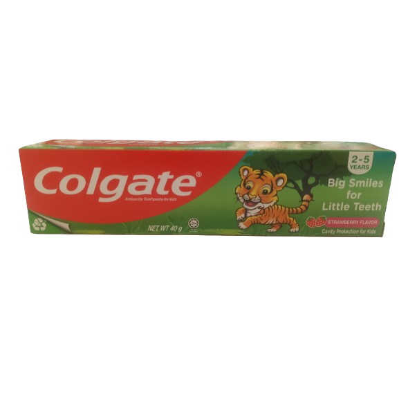 Colgate Tooth Paste Kids Tiger Strawberry 2-5 Years 40g | Shopee Malaysia