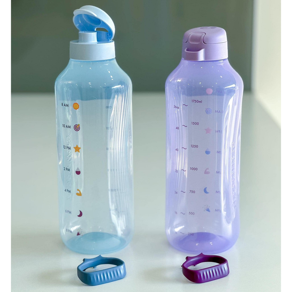 Tupperware Aqua Vibe 2L with Handle Innovative Flexi-Straw Eco Bottle ...