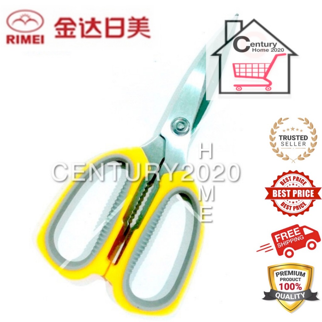 RIMEI Scissors Heavy Duty Extra Sharp Scissors Comfortable Grip Handles ...