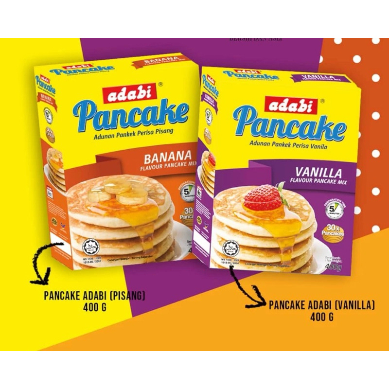 ADABI ADUNAN PANCAKE VANILLA/BANANA 400g | Shopee Malaysia