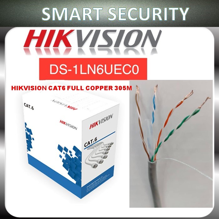 HIKVISION DS-1LN6UEC0 305M CAT6 UTP NETWORK CABLE INTERNET CABLE FULL ...