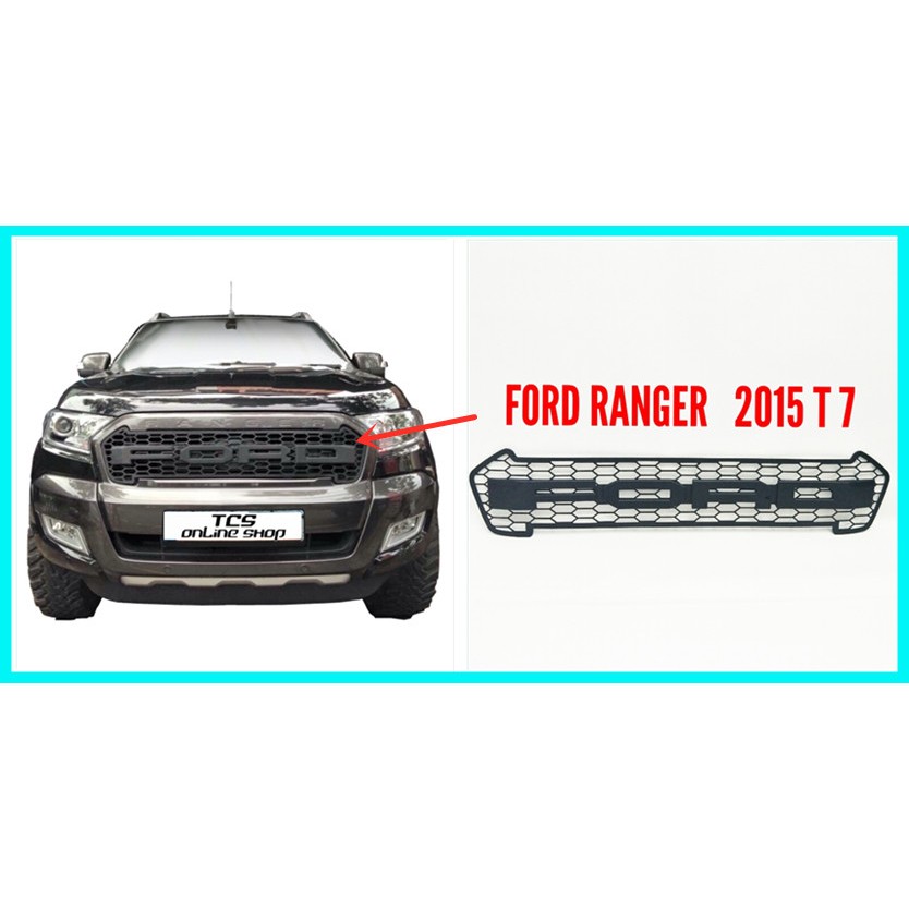 Ford Ranger T7 Wildtrack 2015-2017 Front Grille Black | Shopee Malaysia