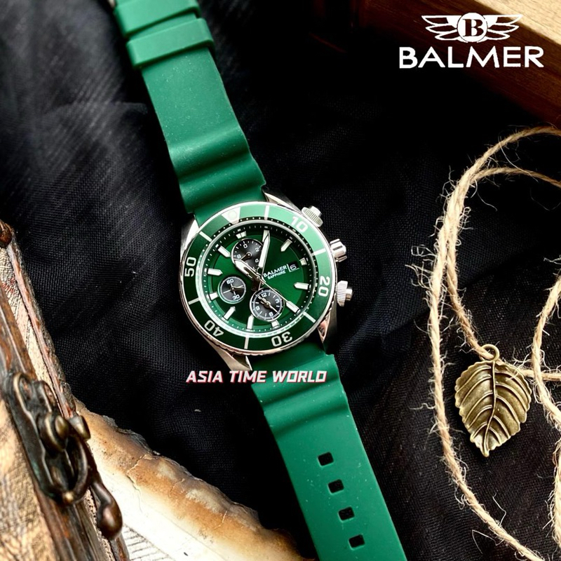 [Original ] Balmer 8820G SS-6 Chronograph Men Watch with Green Dial and ...