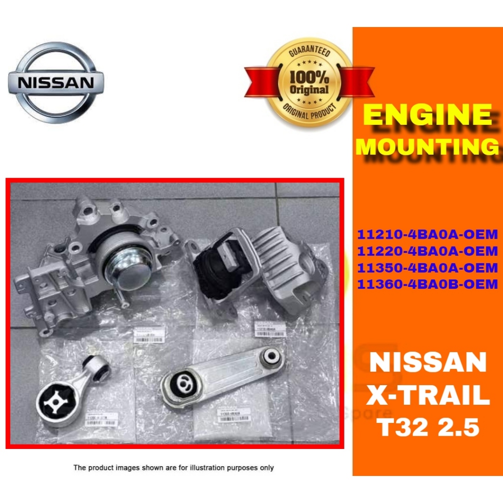 ( 100% ORIGINAL) ENGINE MOUNTING (BY SET=4PCS) X-TRAIL T32 2.5 11210 ...