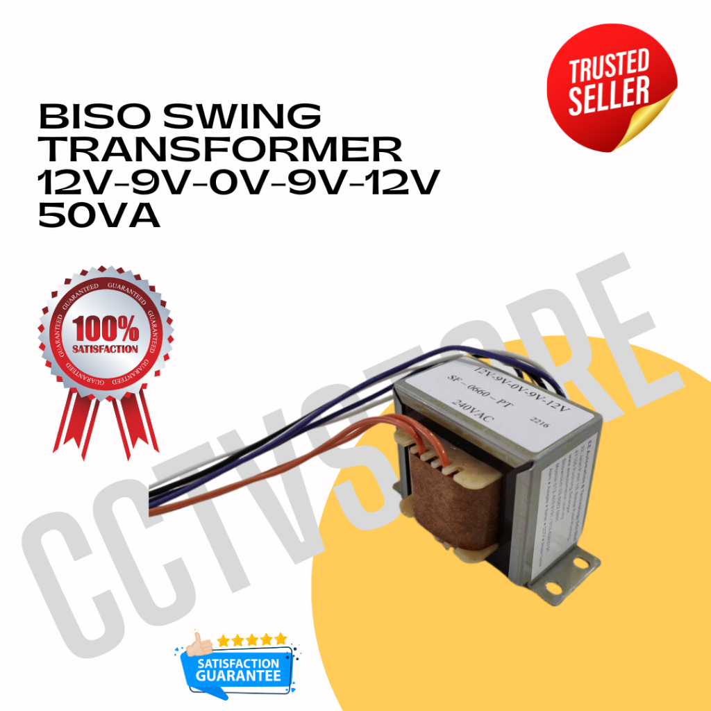 BISO SWING TRANSFORMER 12V-9V-0V-9V-12V 50VA | Shopee Malaysia