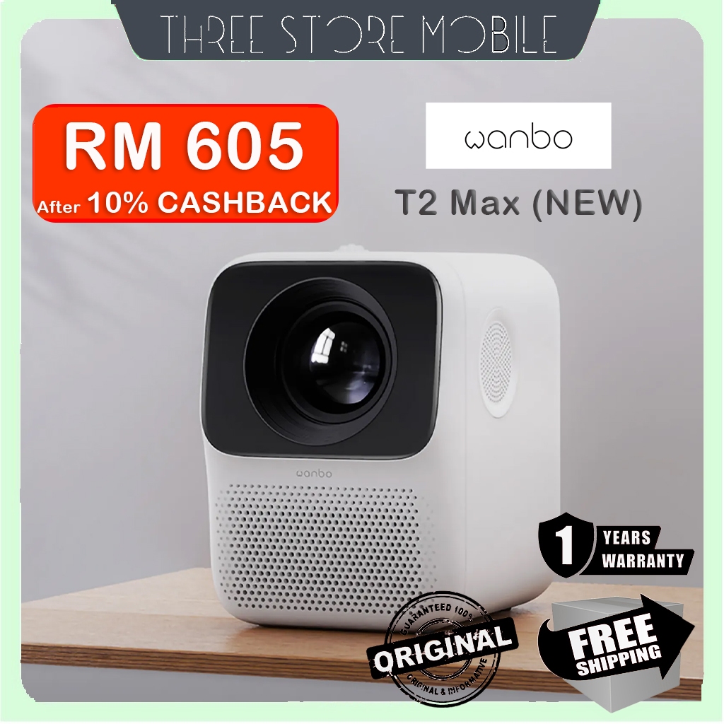 Wanbo T2 Max New Projector (AI Auto-Focus | 450 ANSI | Support 4K ...