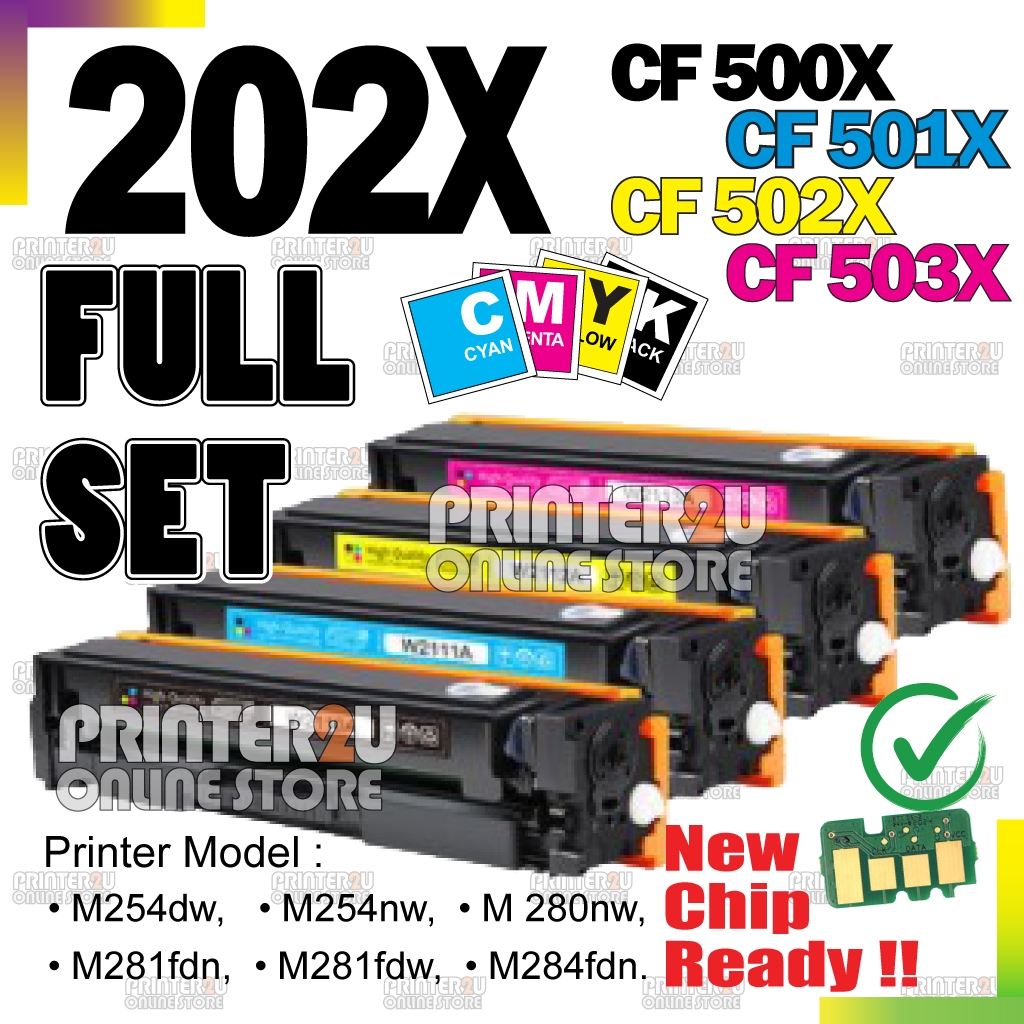 SET Compatible Toner CF500A 202A / CF500X 202X HP Color LaserJet Pro ...