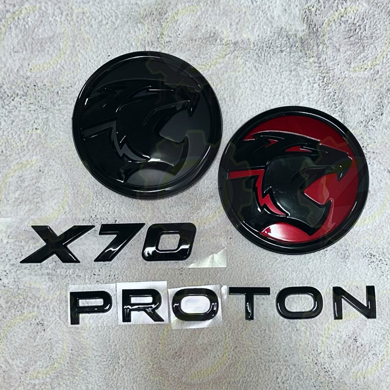 🎉SET FOR 3 ITEM🎉 PROTON X70 GLOSSYBLACK SERIES SET EMBLEM / BADGE ...