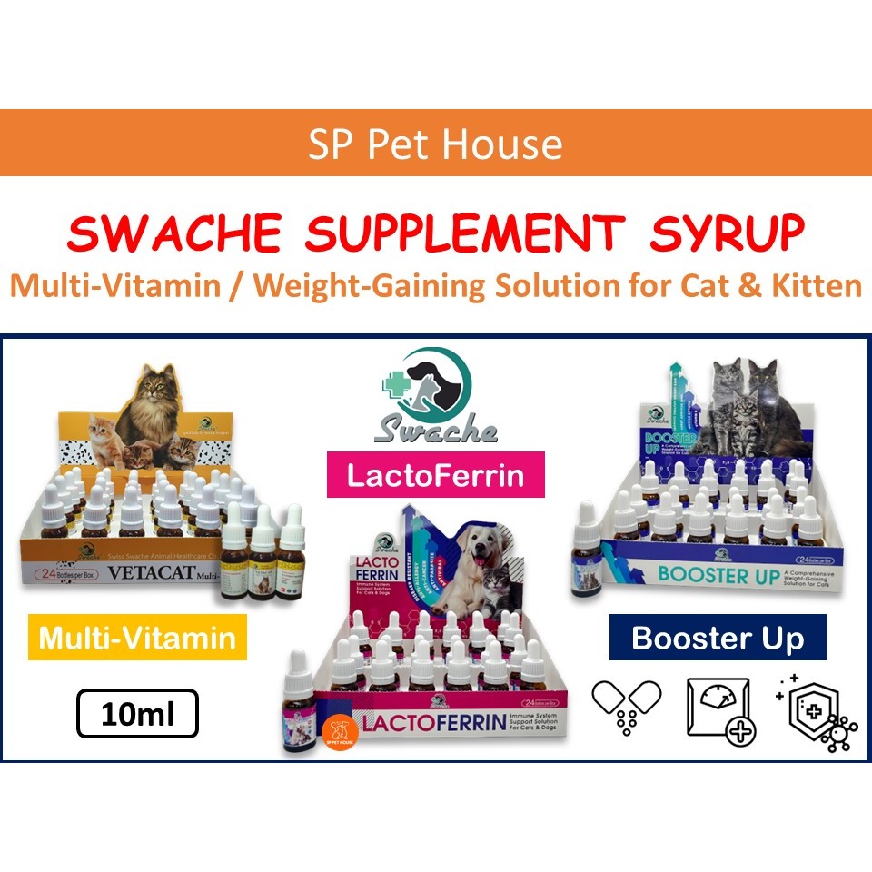 Swache Vetacat Multivitamin / Booster Up Weight-Gaining / LactoFerrin ...