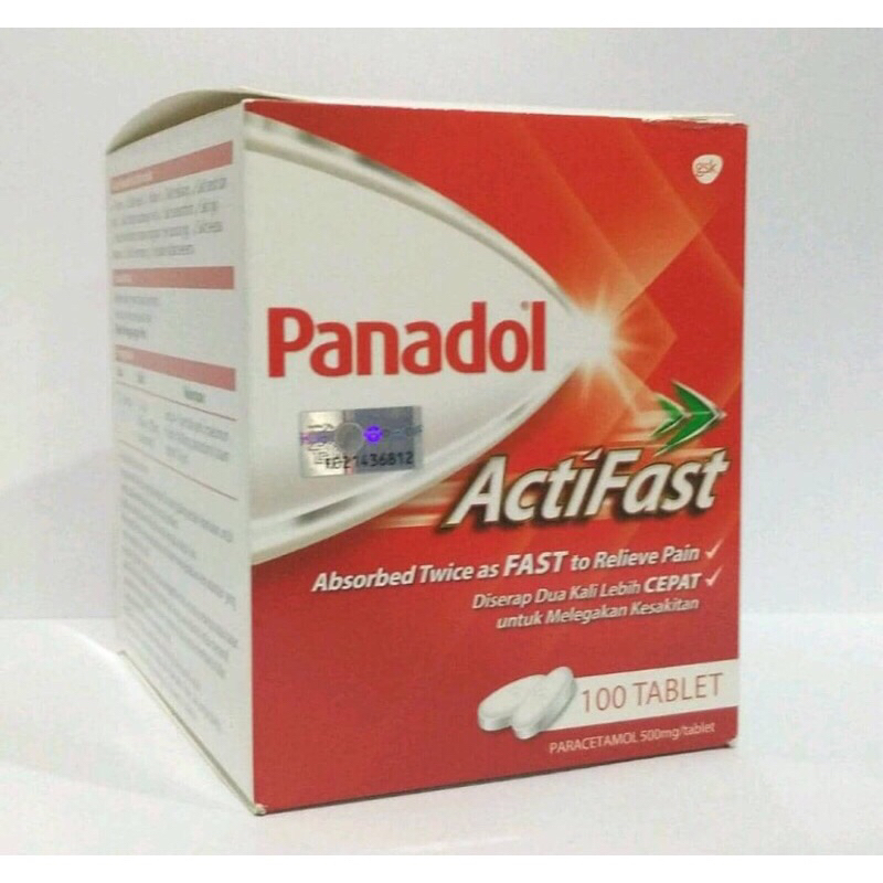 Panadol Actifast 500mg (ORIGINAL 100 tablets) exp date 2026 | Shopee ...