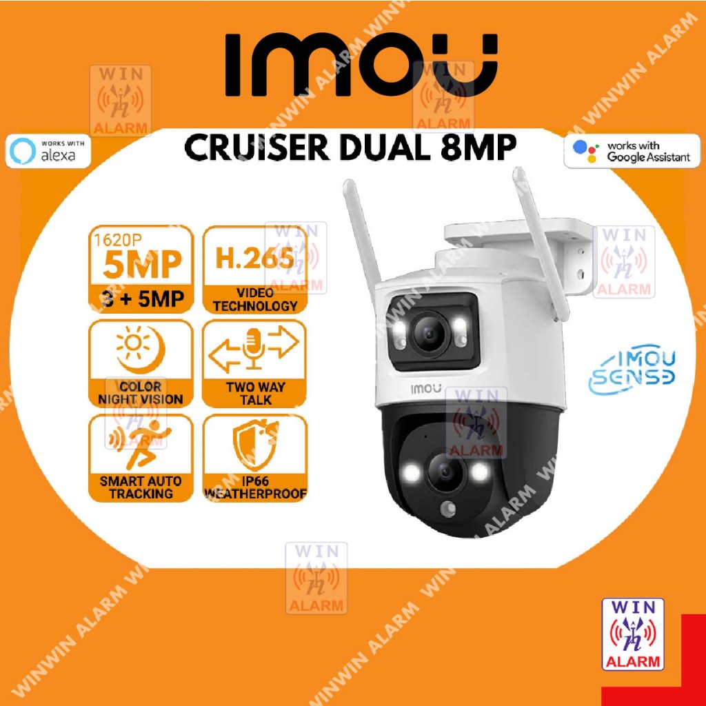 Imou Cruiser Dual 8MP 2-Eyed Recording 360 Dual Lens Two Way Talk Full ...