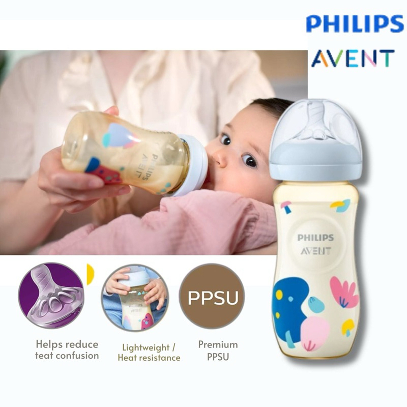 Philips Avent Natural PPSU Baby Bottle 6m+ (11oz/330ml) | Shopee Malaysia