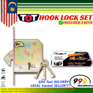 999 TOT Hook Lock / sliding door lock / kunci grill besi pintu/ pintu ...