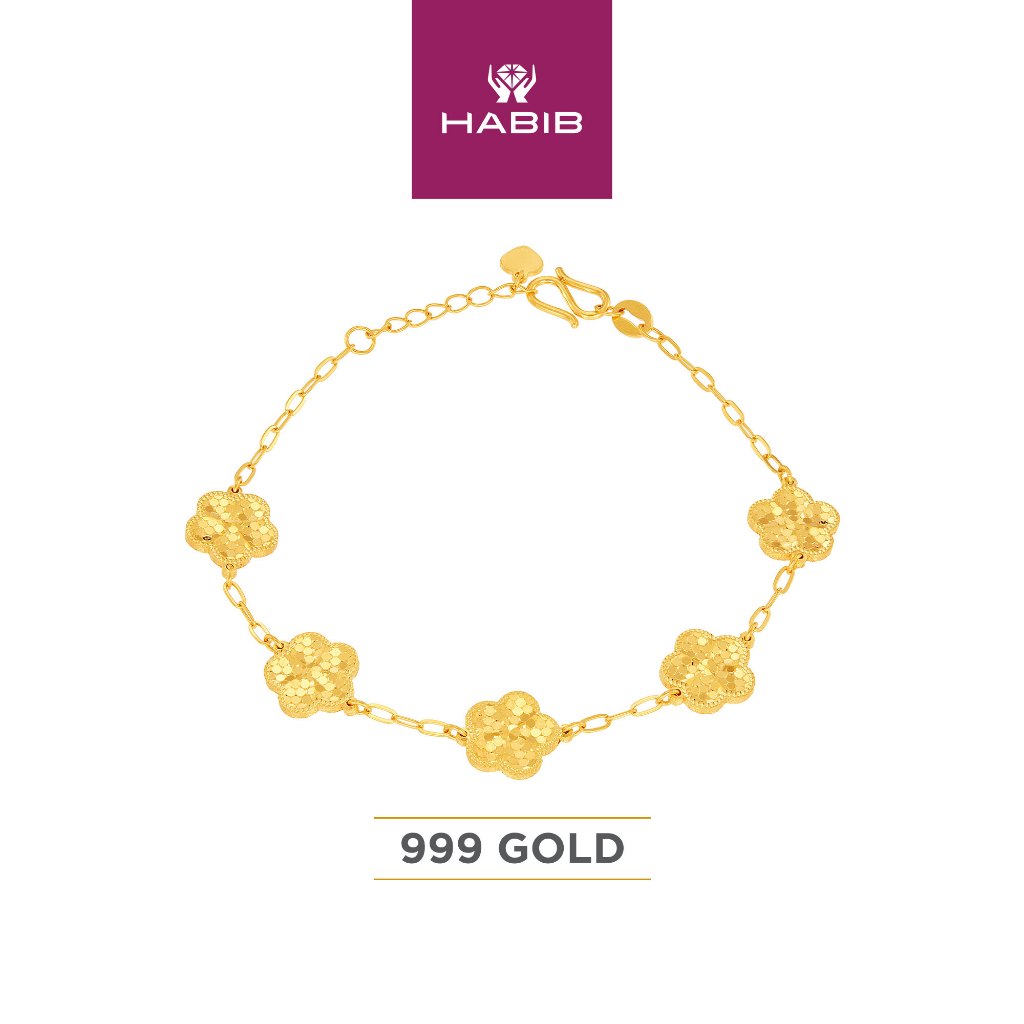 HABIB 999/24K Yellow Gold Bracelet WWGB2110423 | Shopee Malaysia