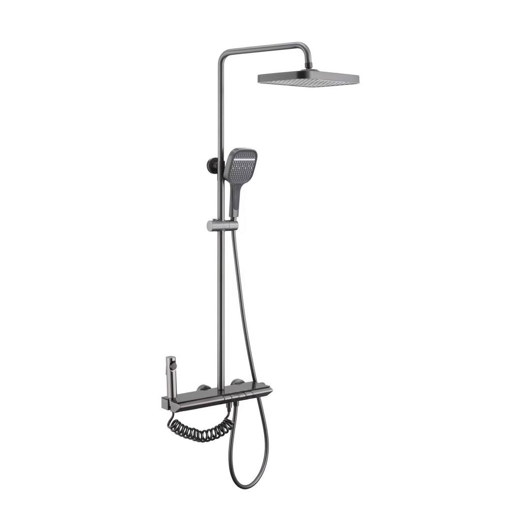 SUS 304 SHOWER SET BATHROOM 4 IN 1(RALNO)(GUN METAL ) | Shopee Malaysia