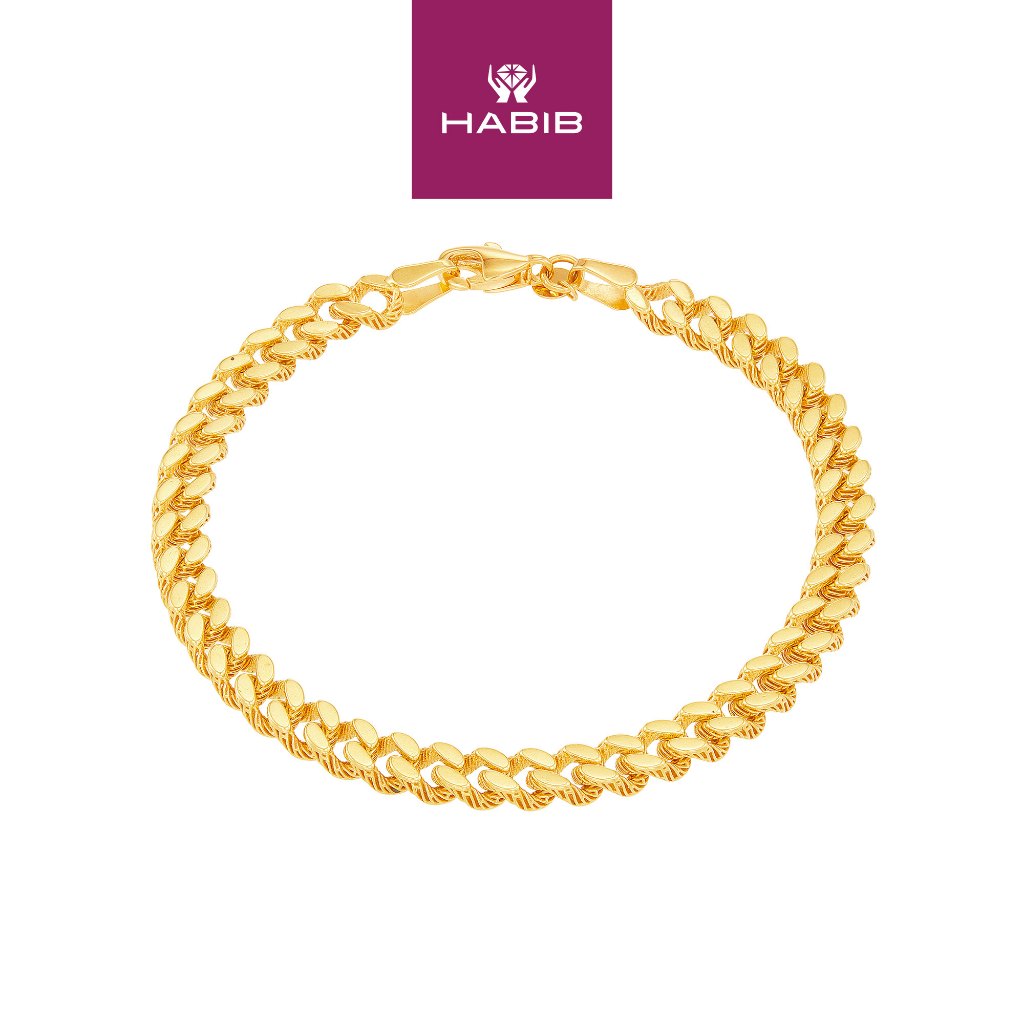 HABIB Oro Italia 916 Yellow Gold Bracelet GW39890222 (22K Gold ...