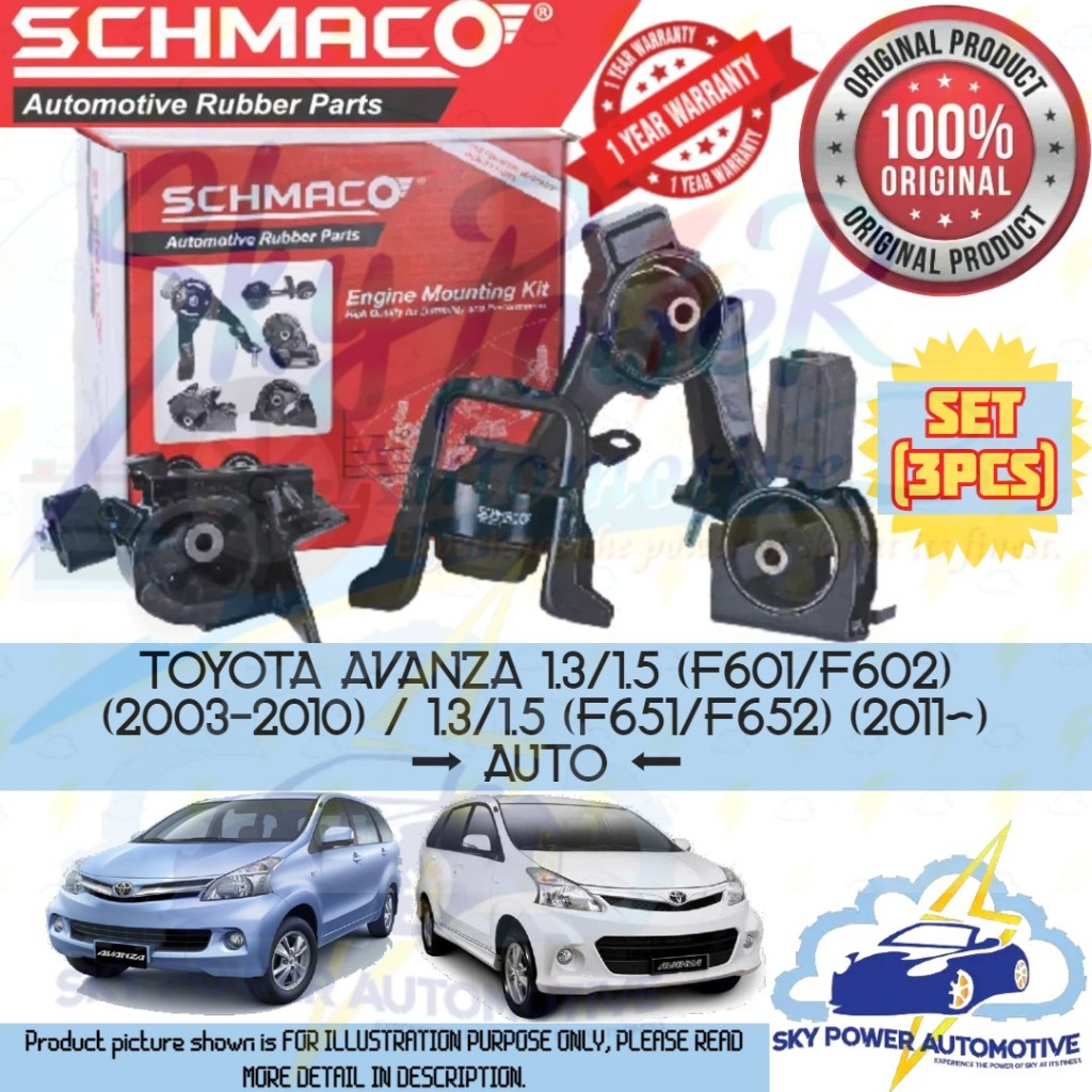 TOYOTA AVANZA 1.3 F601 F651 / 1.5 F651 F652 AUTO SCHMACO ENGINE ...