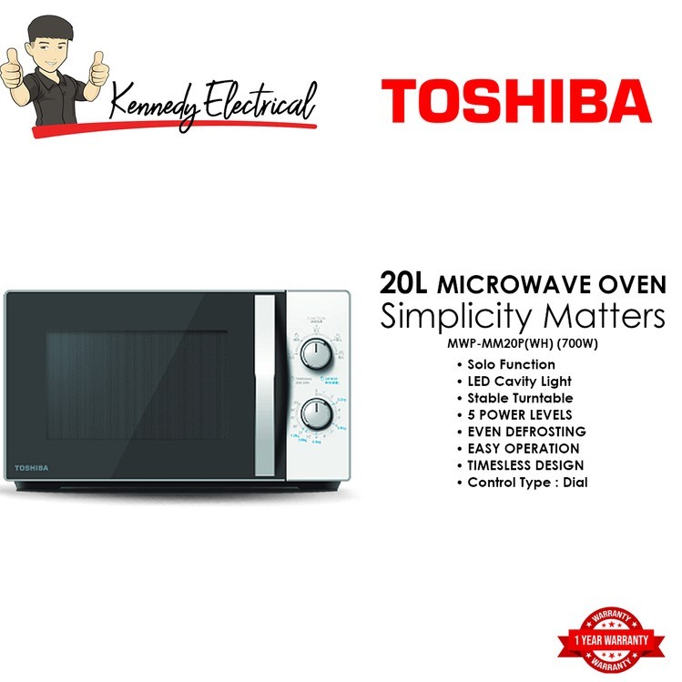 Toshiba 20L MICROWAVE OVEN Simplicity Matters MWP-MM20P(WH) | Shopee Malaysia