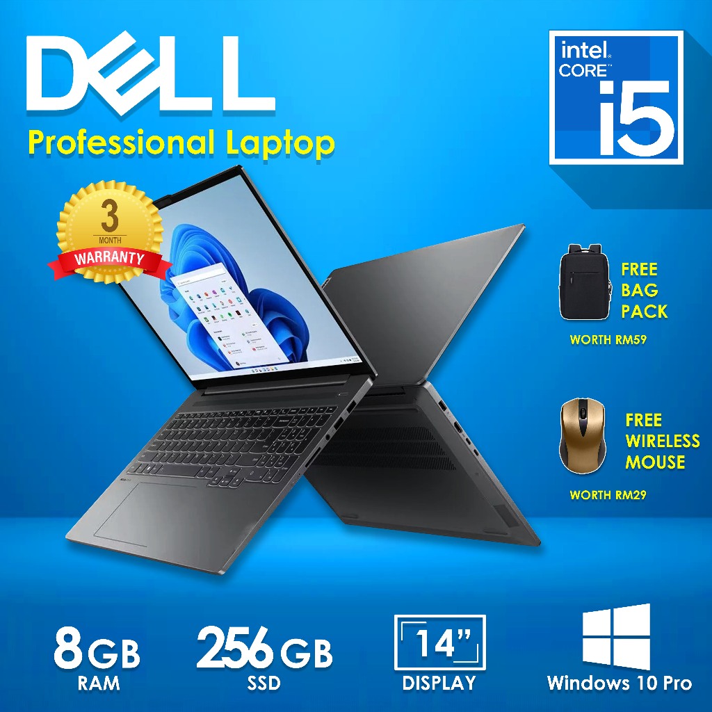 DELL PROFESSIONAL BUSINESS LAPTOP / 8TH GENERATION / CORE i5 / 8GB RAM ...