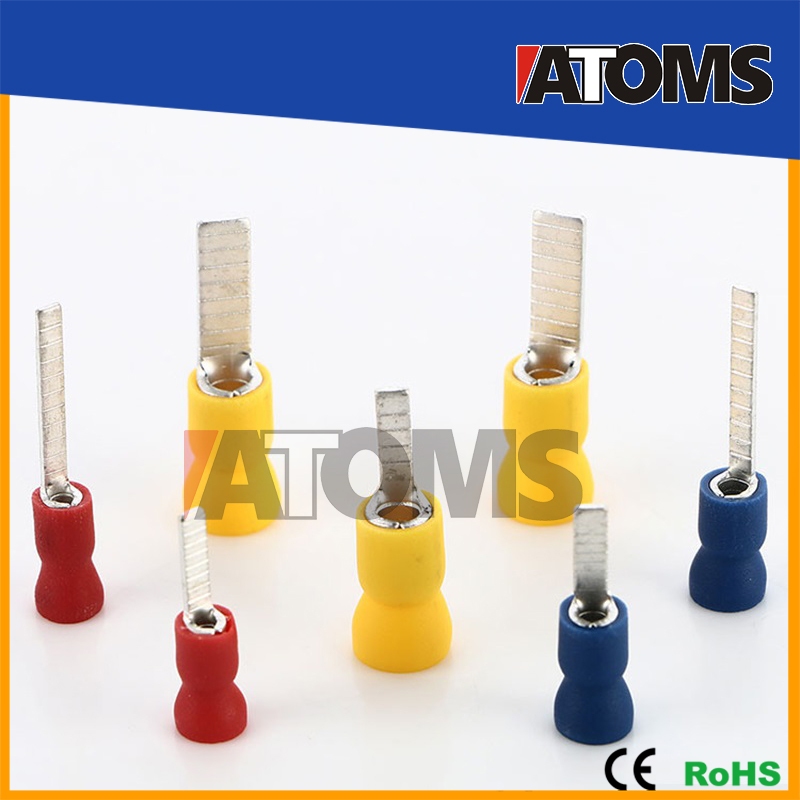 ATOMS DBF1-14 1.25mm-14.0mm Insulated Blade Terminal Flat Pin Lug ...