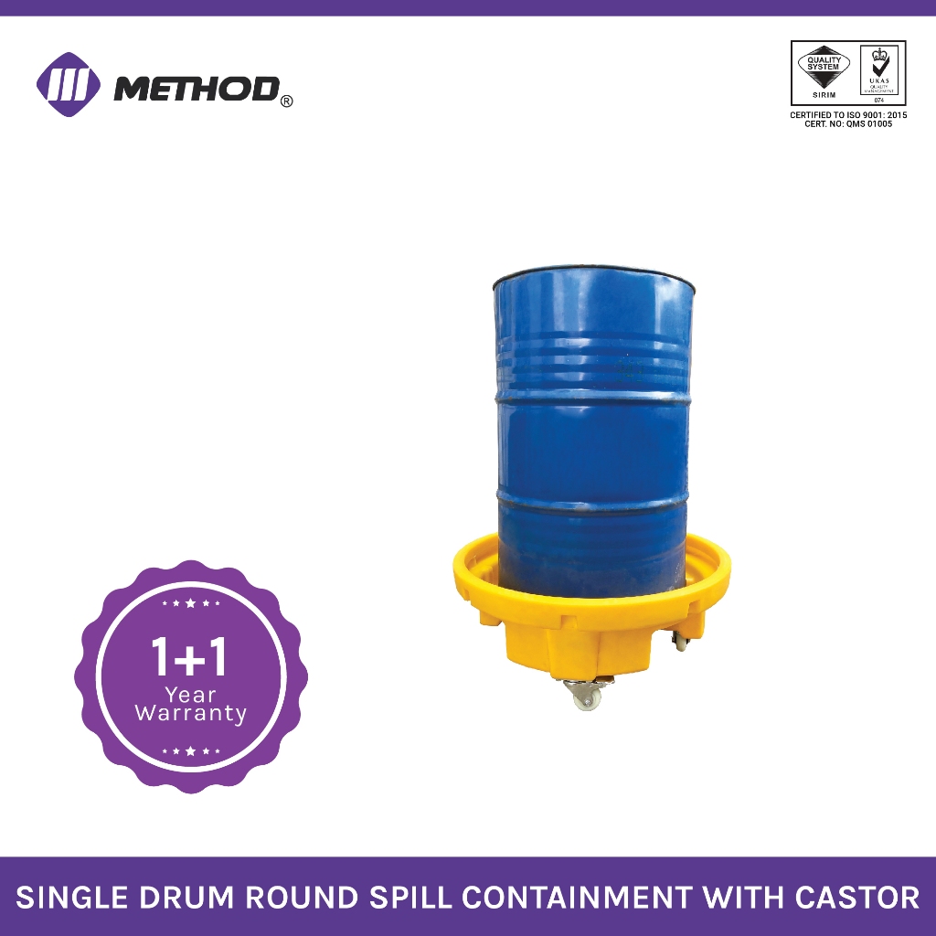 Single Drum Round Spill Containment With Castor | Shopee Malaysia