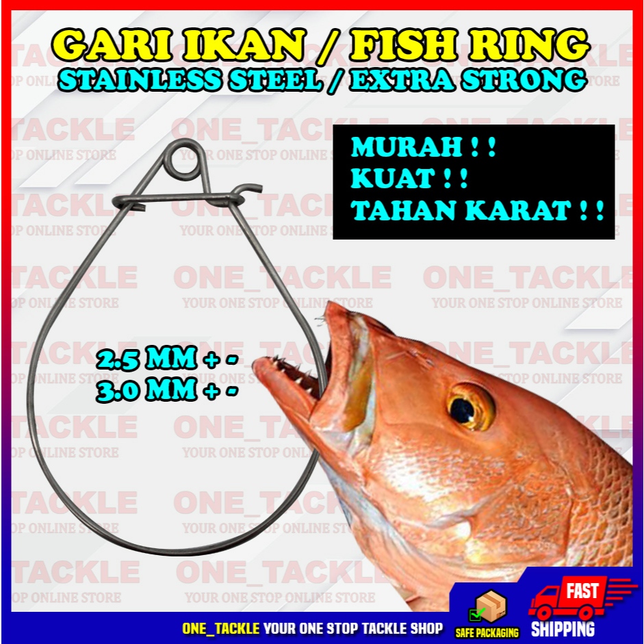 Gari ikan / fish lock 3.0 mm and 2.5 mm 100% 304 steel | Shopee Malaysia