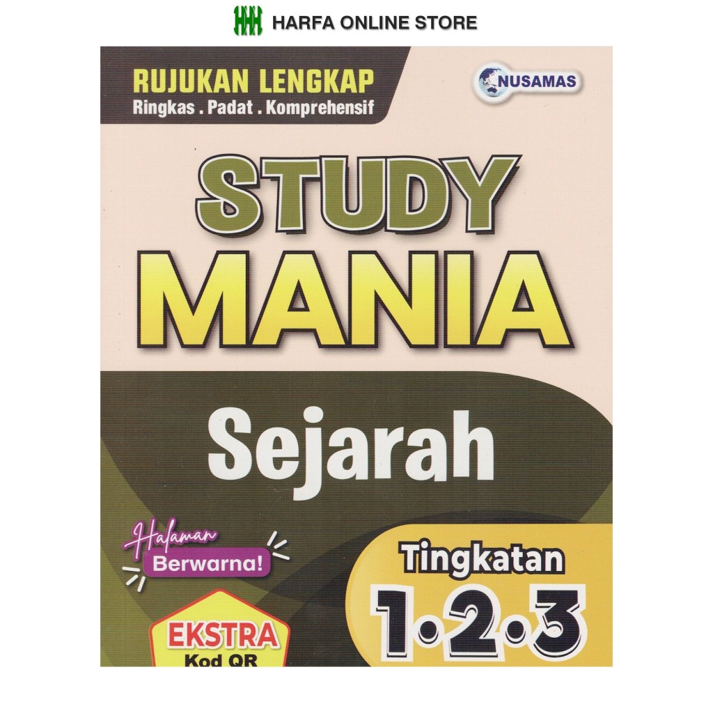 BUKU RUJUKAN : RUJUKAN LENGKAP RINGKAS. PADAT. KOMPREHENSIF STUDY MANIA SEJARAH TINGKATAN 1,2,3 ...