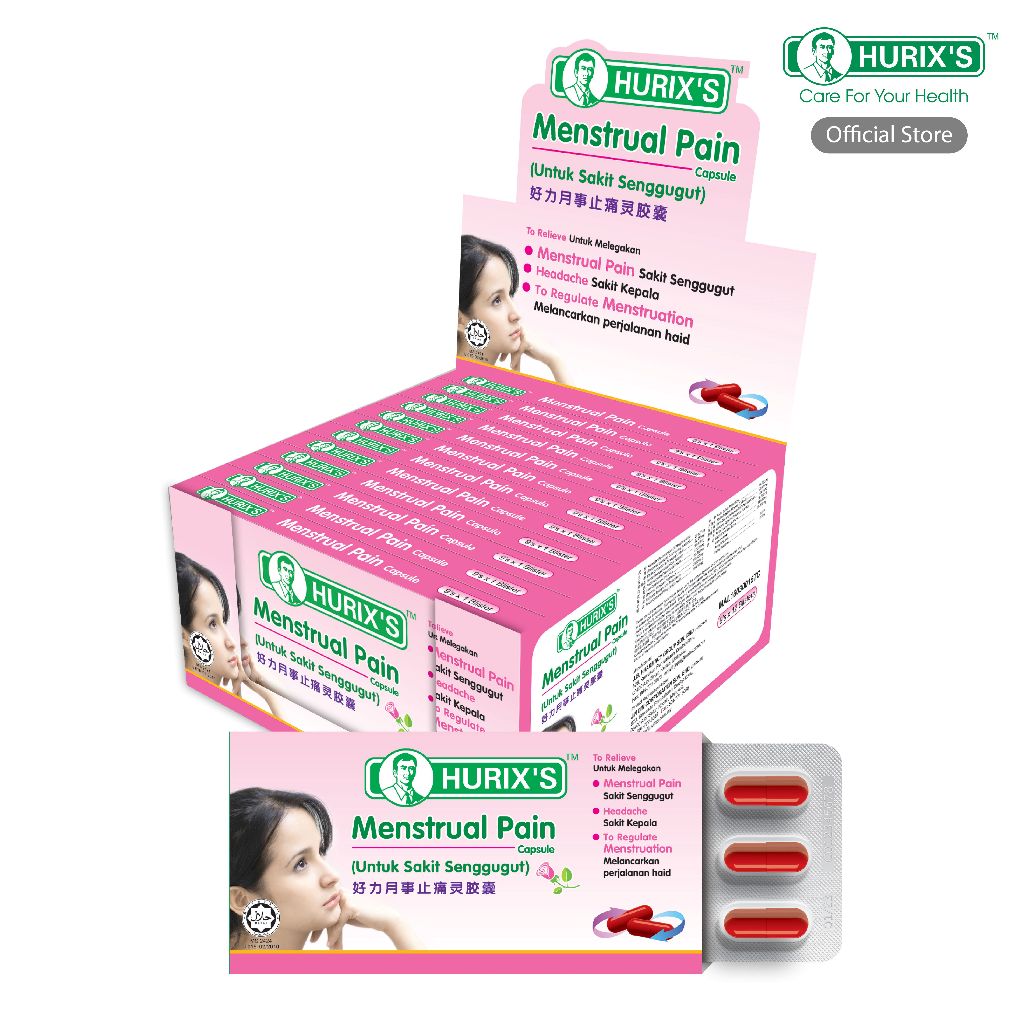 HURIX'S Menstrual Pain Capsule (9s x 12) | Shopee Malaysia