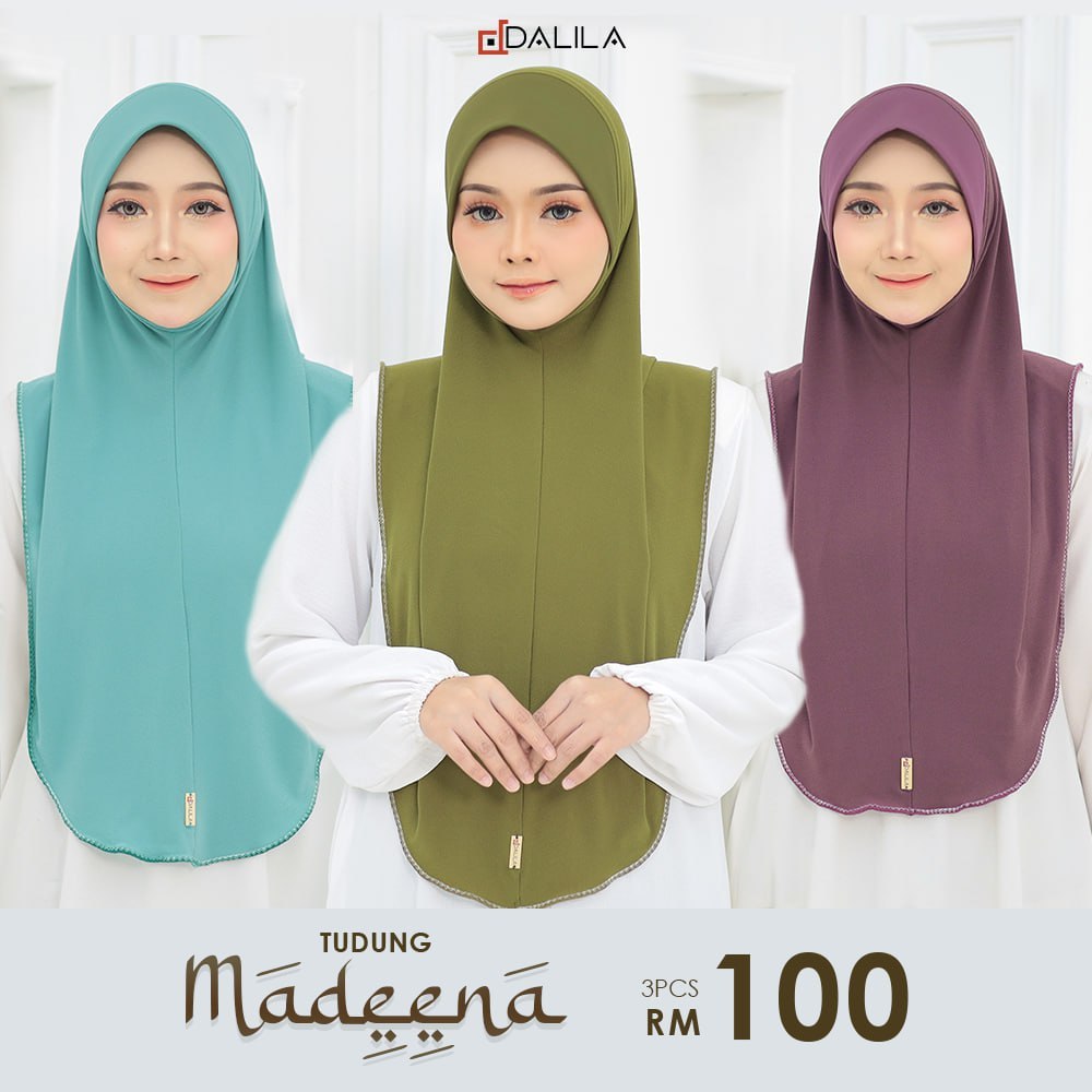 [ 3PCS RM100] Tudung Instant Sarung Madeena Moss Crepe Awning Scuba ...