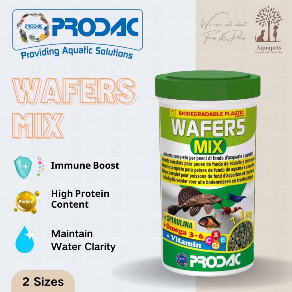 Prodac Wafers Mix 50g 135g Sinking Bottom Feeder Tropical Fish & Shrimp ...