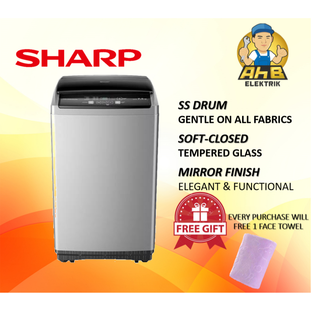 SHARP 7.5KG ES-721X & 8.5KG ES-821X Fully Auto Top Load Washing Machine ...