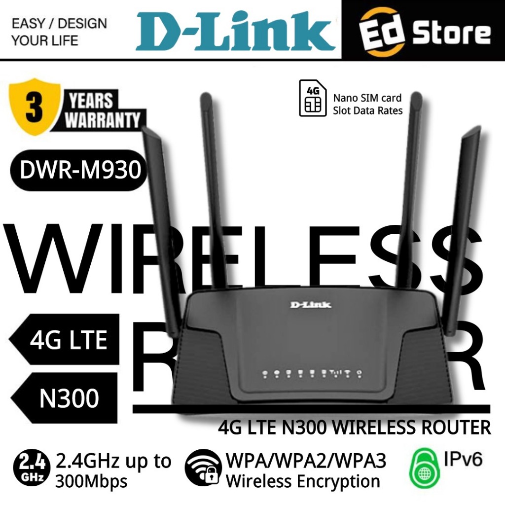 D-LINK DWR-M930 N300 4G LTE Router | Shopee Malaysia
