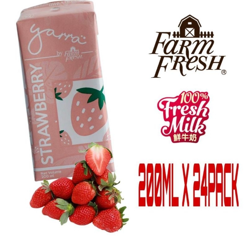 FARM FRESH UHT YD STRAWBERRY MILK (200ML x 24Pack) | Shopee Malaysia
