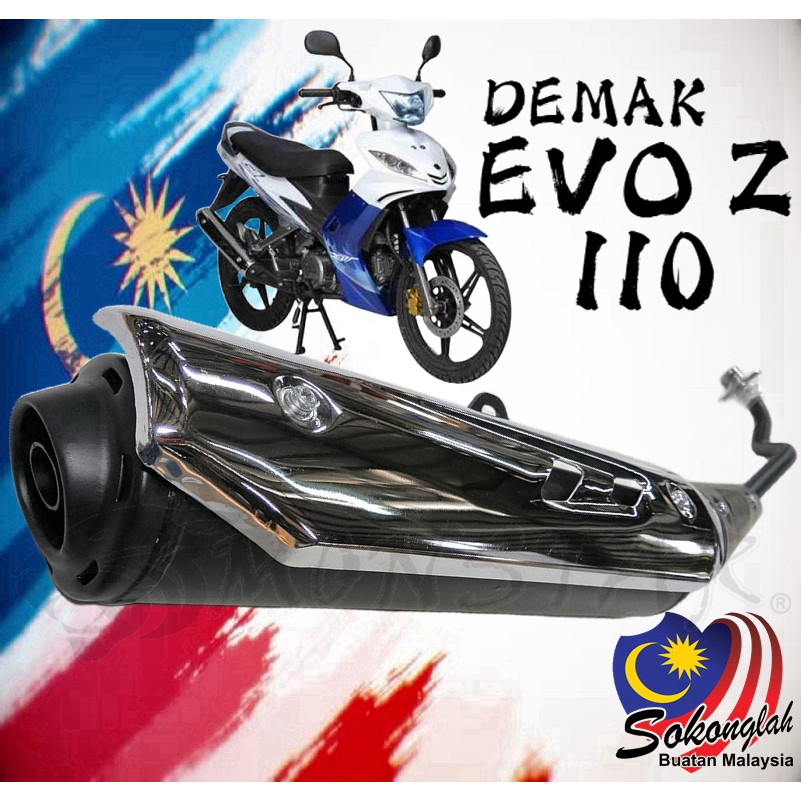 EVO 110 Z ZR Std Pipe Ekzos Demak ori exzos evo110 evoz evozr EJM Standard Exhaust racing epower ...