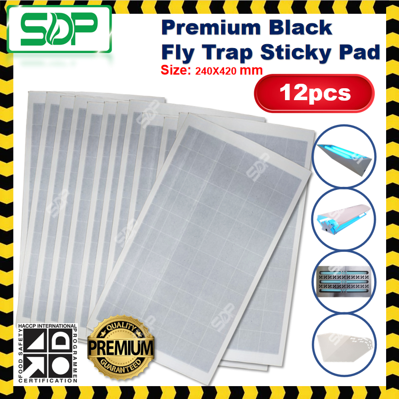 12pcs Premium Quality Black Fly Sticky Pad/Fly Glue Pad/Fly Sticker/Fly ...