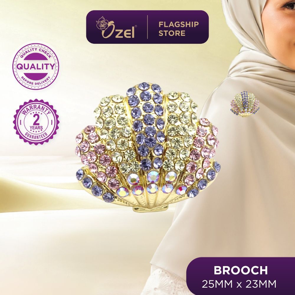Ozel Seashell Brooch B116 Kerongsang & Pin Tudung, Hijab, Songkok, Baju ...