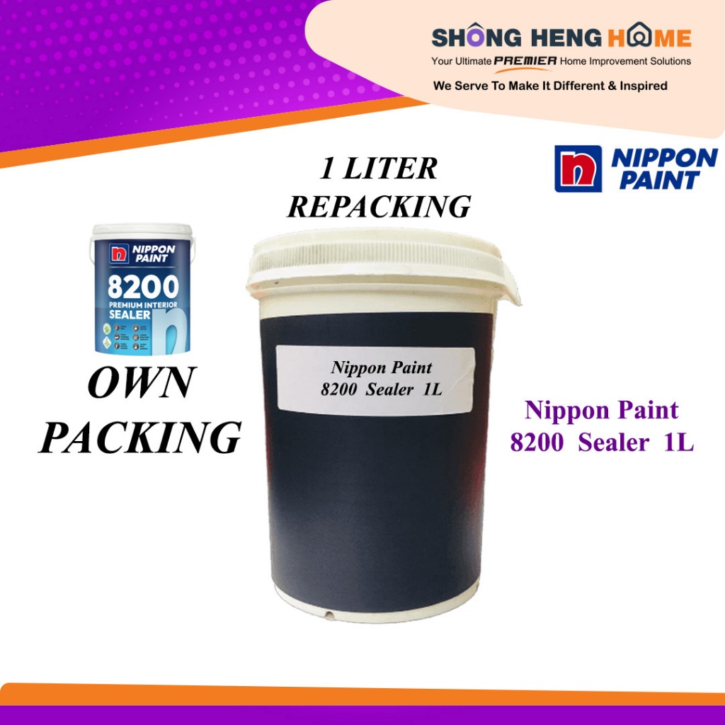 1L - OWN PACKED Nippon Paint 8200 Premium Interior Sealer (Wall Sealer | Undercoat) | Shopee ...