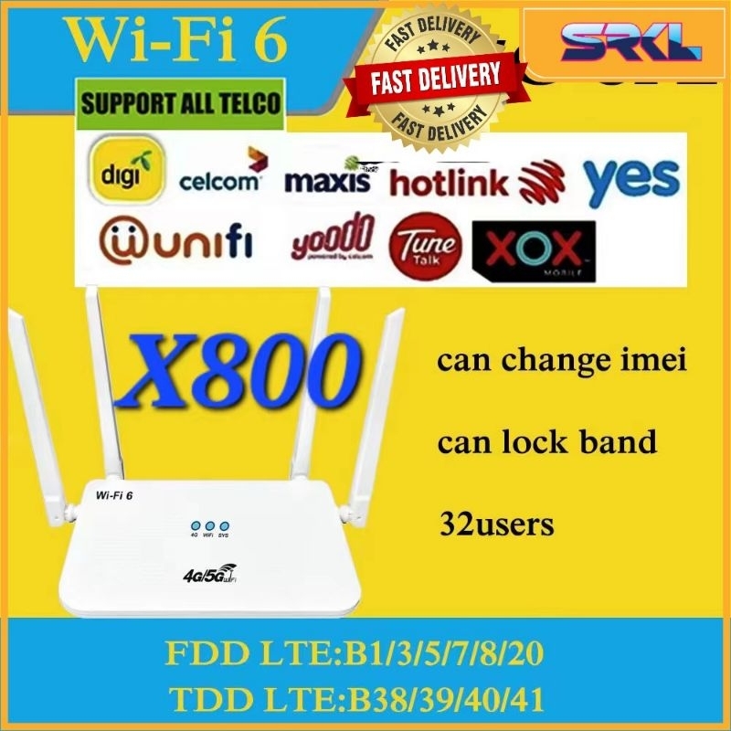 [2024 LATEST MODEL ] X800 CPE TYPE 4G ROUTER MODEM PLUG AND PLAY 6 ...
