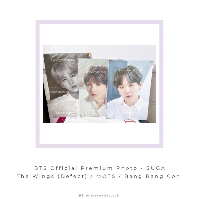 【OFFICIAL 官方】BTS Official Concert Premium Photo (SUGA)(The Wings/Map Of ...