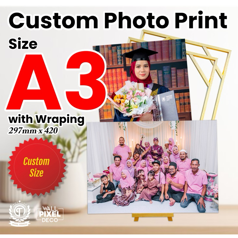 Frame Gambar Siap Printing Saiz A3 Custom Gambar Sendiri Gambar Raya ...