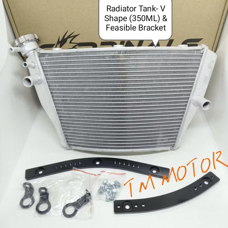 Cardinals Racing V-Shape Radiator Tank Aluminium with Feasible Bracket ...