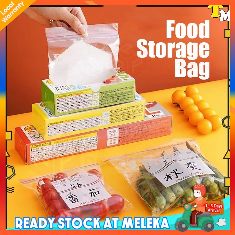 🏠 Transparent Zip Lock Food Freezer Bag Resealable Storage Zipper Bag ...