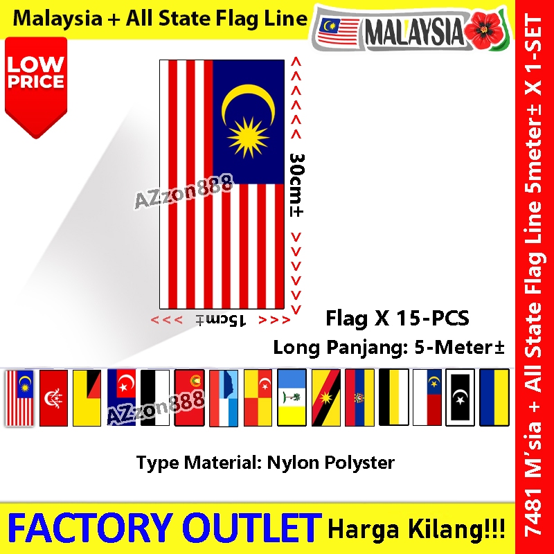 Malaysia Flag / Bendera Malaysia / Jalur Gemilang / Car Flag / Hand ...
