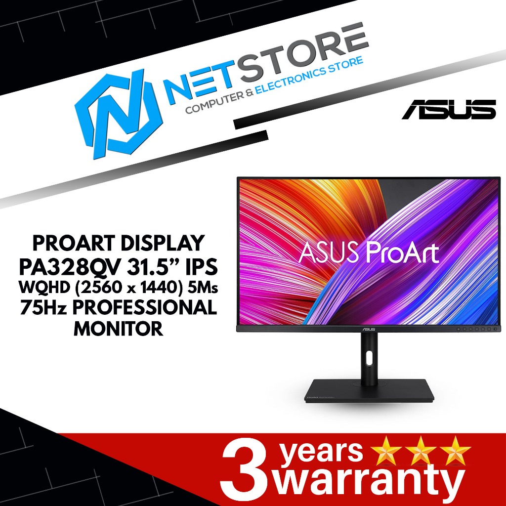 ASUS PROART DISPLAY PA328QV 31.5” IPS WQHD (2560 x 1440) 5Ms 75Hz ...