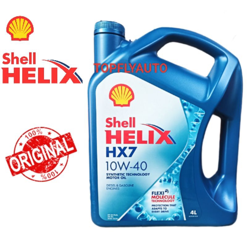 100% ORIGINAL SHELL HELIX HX7 10W40 SEMI SYNTHETIC ENGINE OIL 4L ...