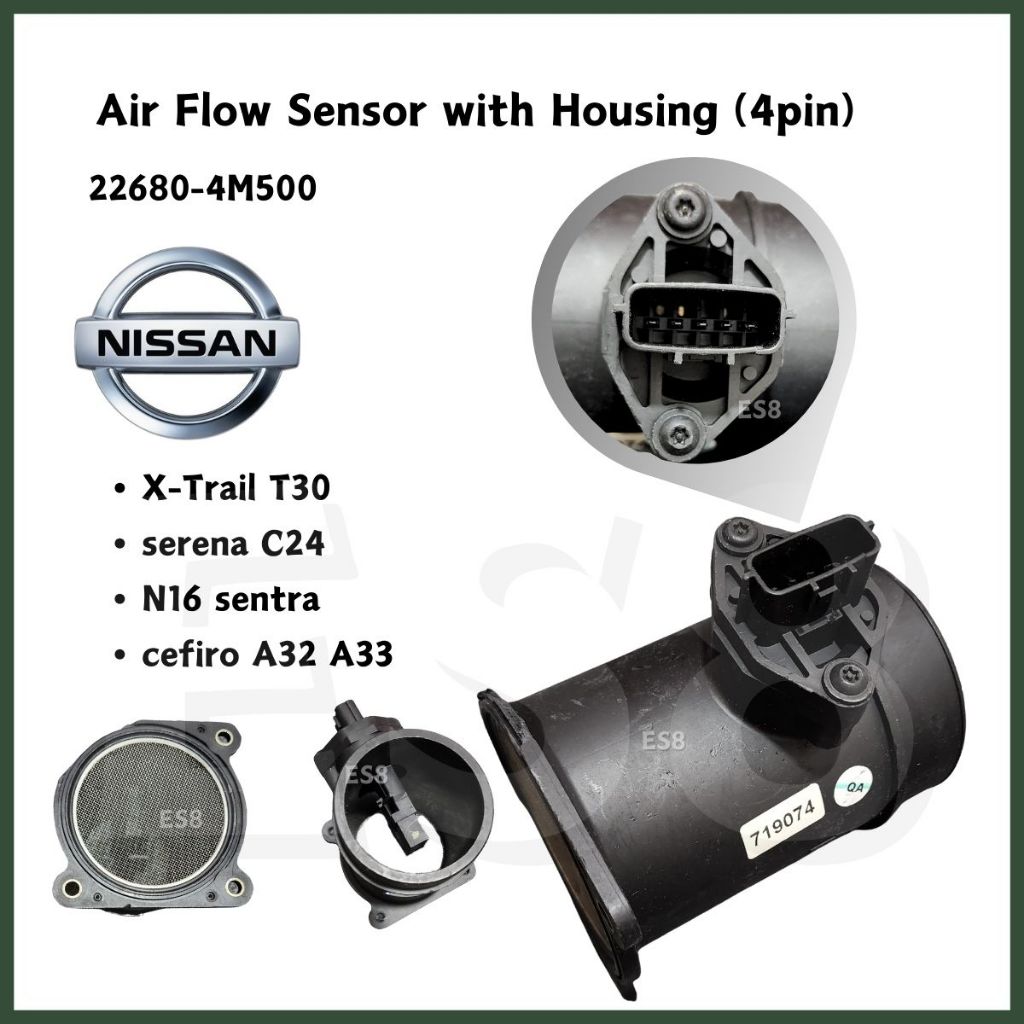 Nissan Sentra N16 Mass Air Flow Sensor with Housing Meter MAF 22680 ...